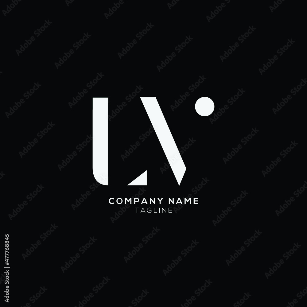 Vetor de Minimal Luxury LV logo design, initial based vector icon ...
