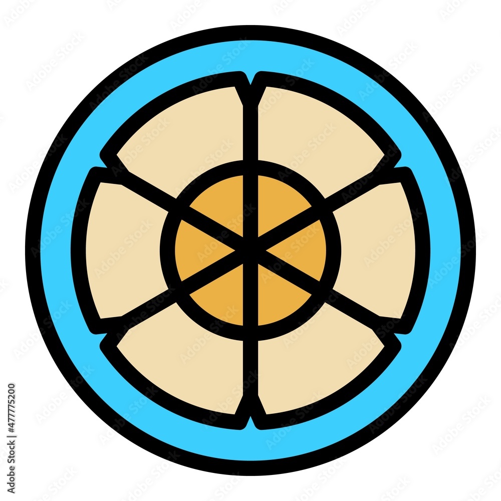 Water manhole icon. Outline water manhole vector icon color flat ...