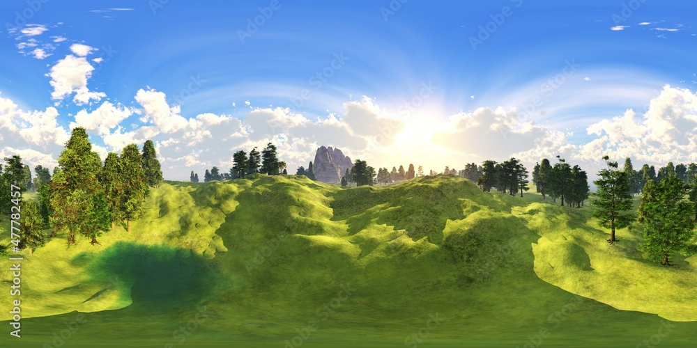 HDRI, environment map , Round panorama, spherical panorama, equidistant ...