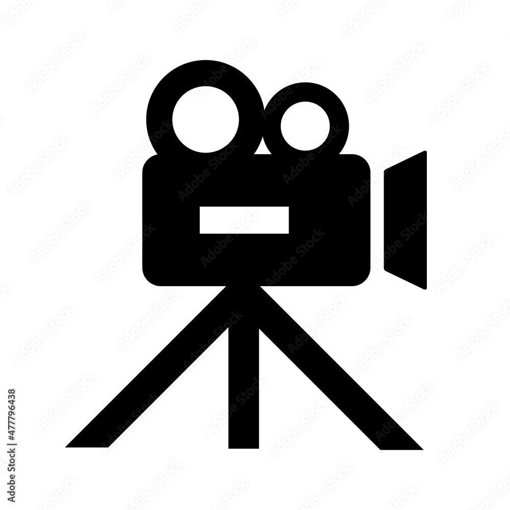 Movie camera icon. Cinema camera. Shooting camera. Logo vector image ...