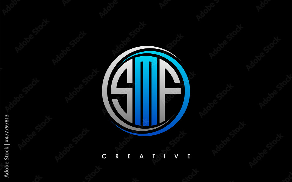 SMF Letter Initial Logo Design Template Vector Illustration Stock ...