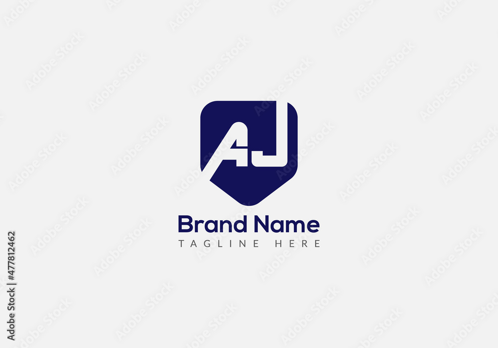 Abstract AJ letter modern initial logo design Stock Vector | Adobe Stock