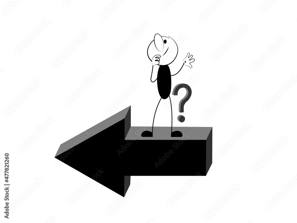 Stick figure and Arrow Vector illustration. Presentations explanation ...