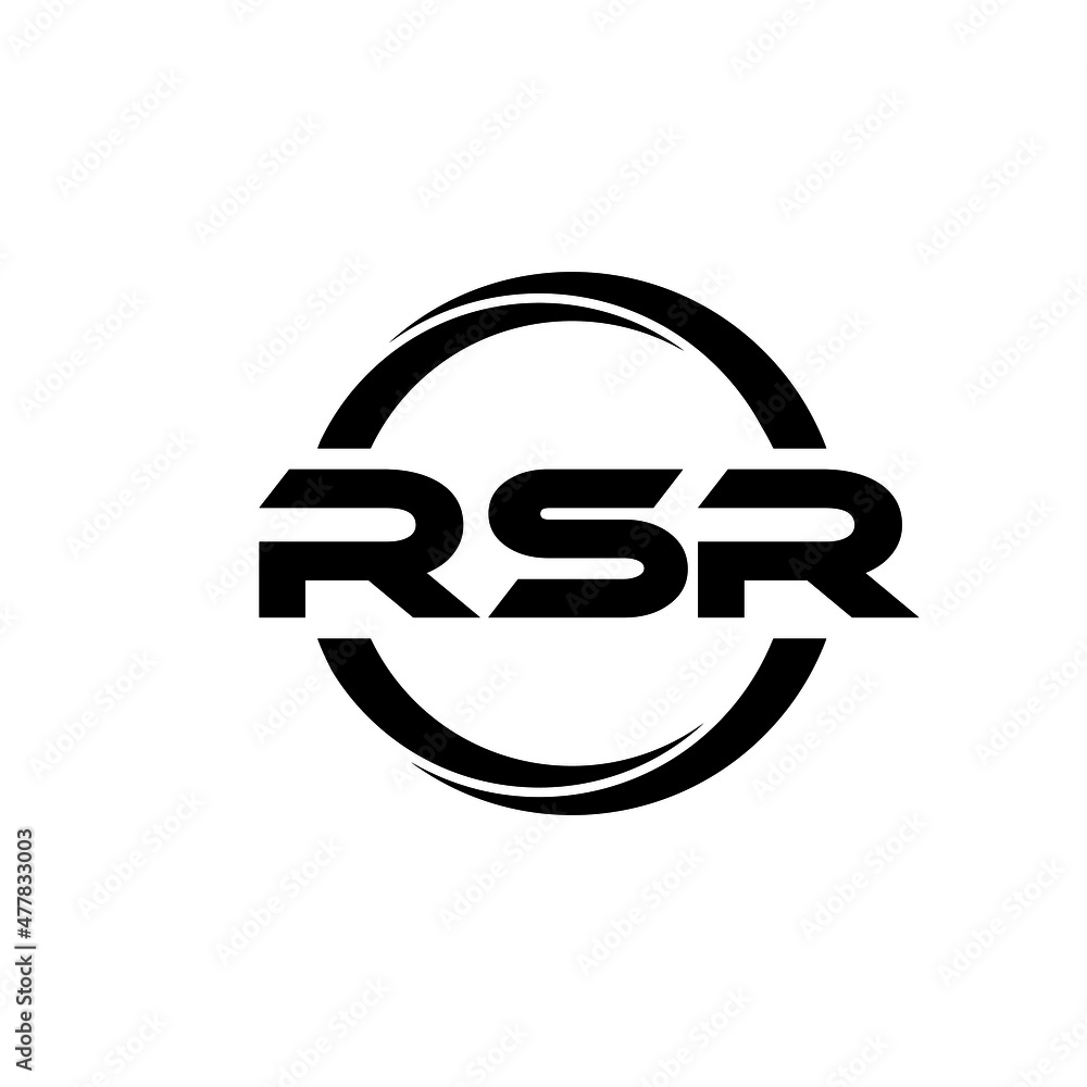 RSR letter logo design with white background in illustrator, vector ...