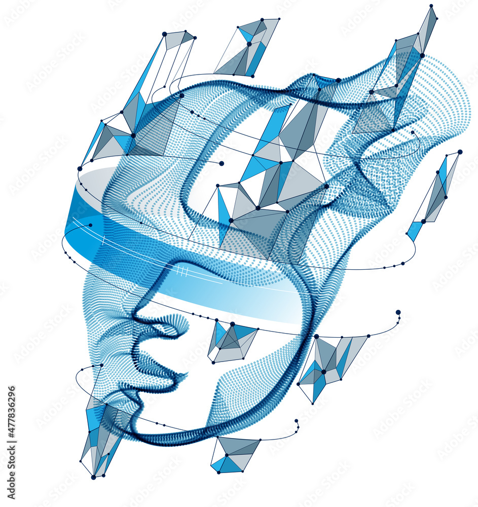 Futuristic idea of digital software soul of machine, spirit of ...