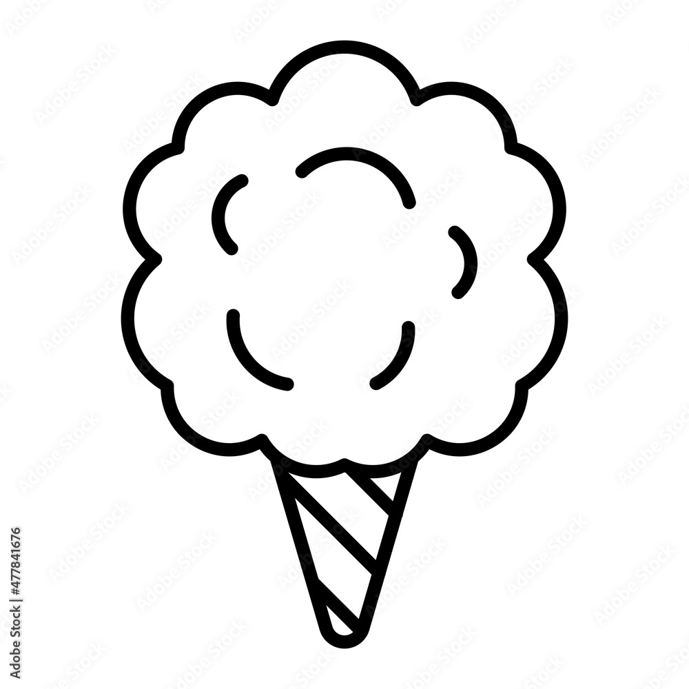 Cotton Candy Clipart Black And White
