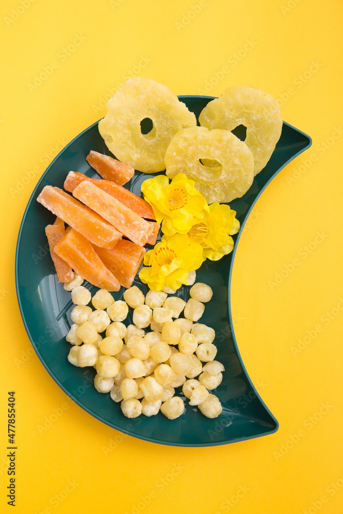 Tet concept. Lunar new year, Tet holiday. Tet holiday sweet food with ...