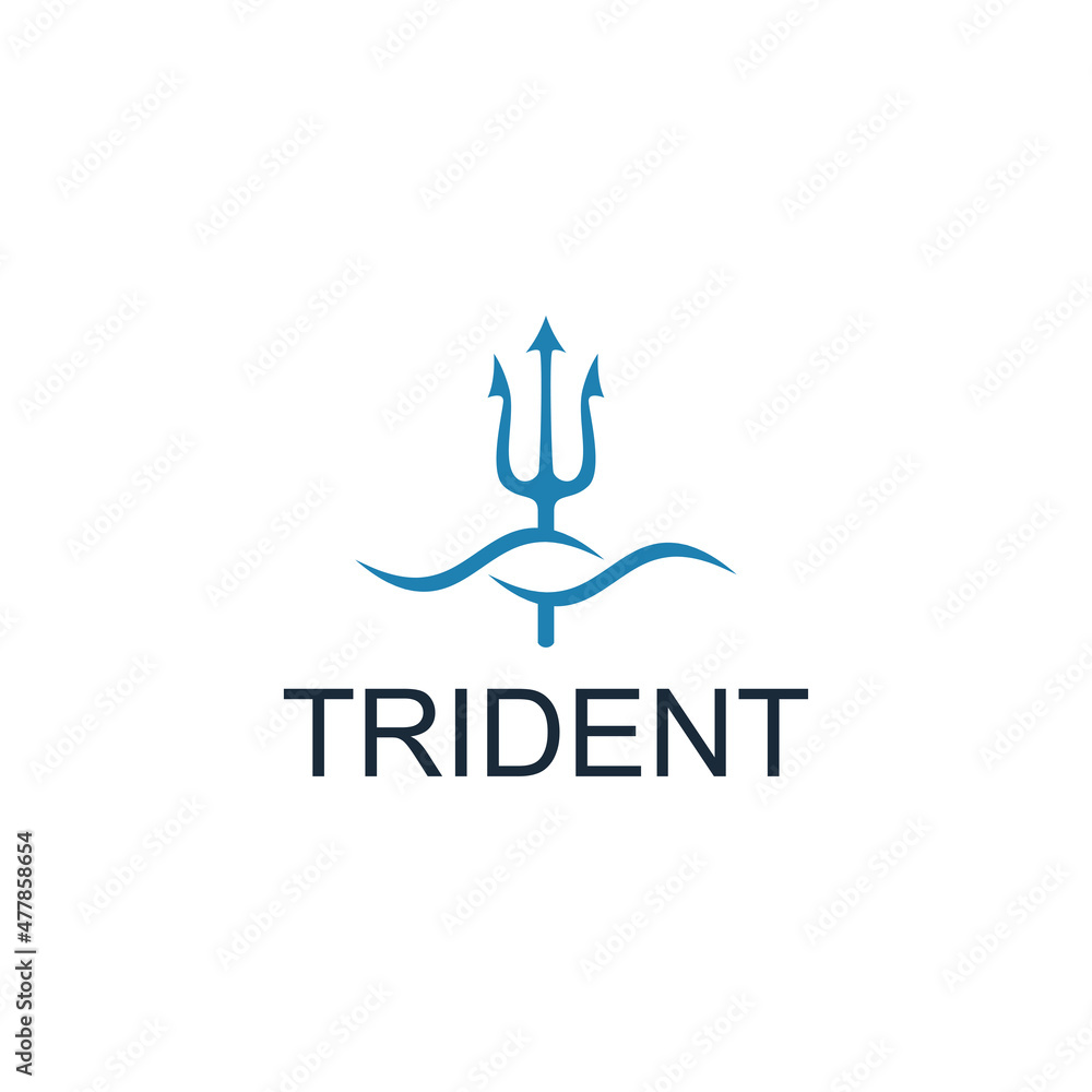 trident vector logo template design Stock Vector | Adobe Stock
