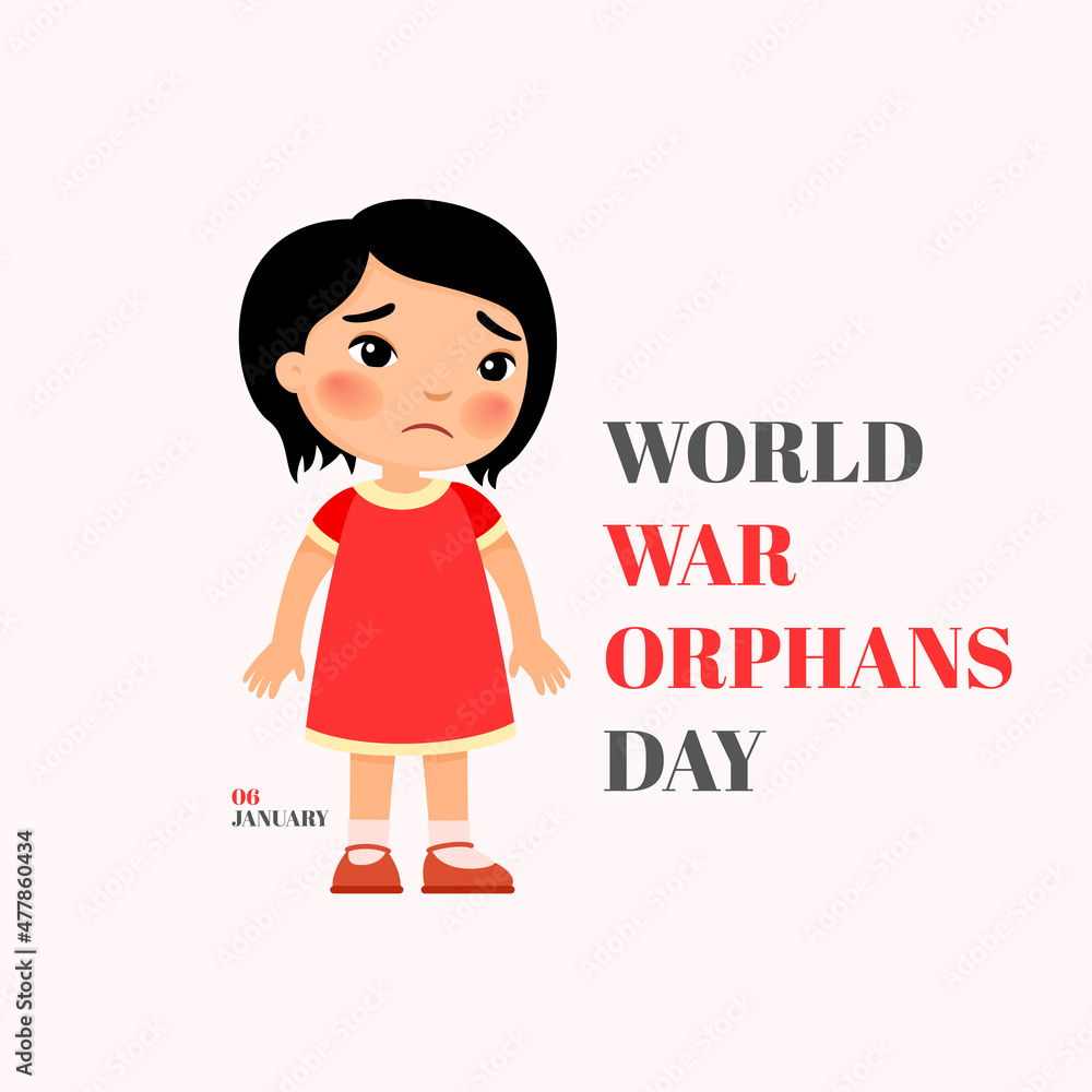 World war orphans day. World war orphans day banner, poster. leaflet ...