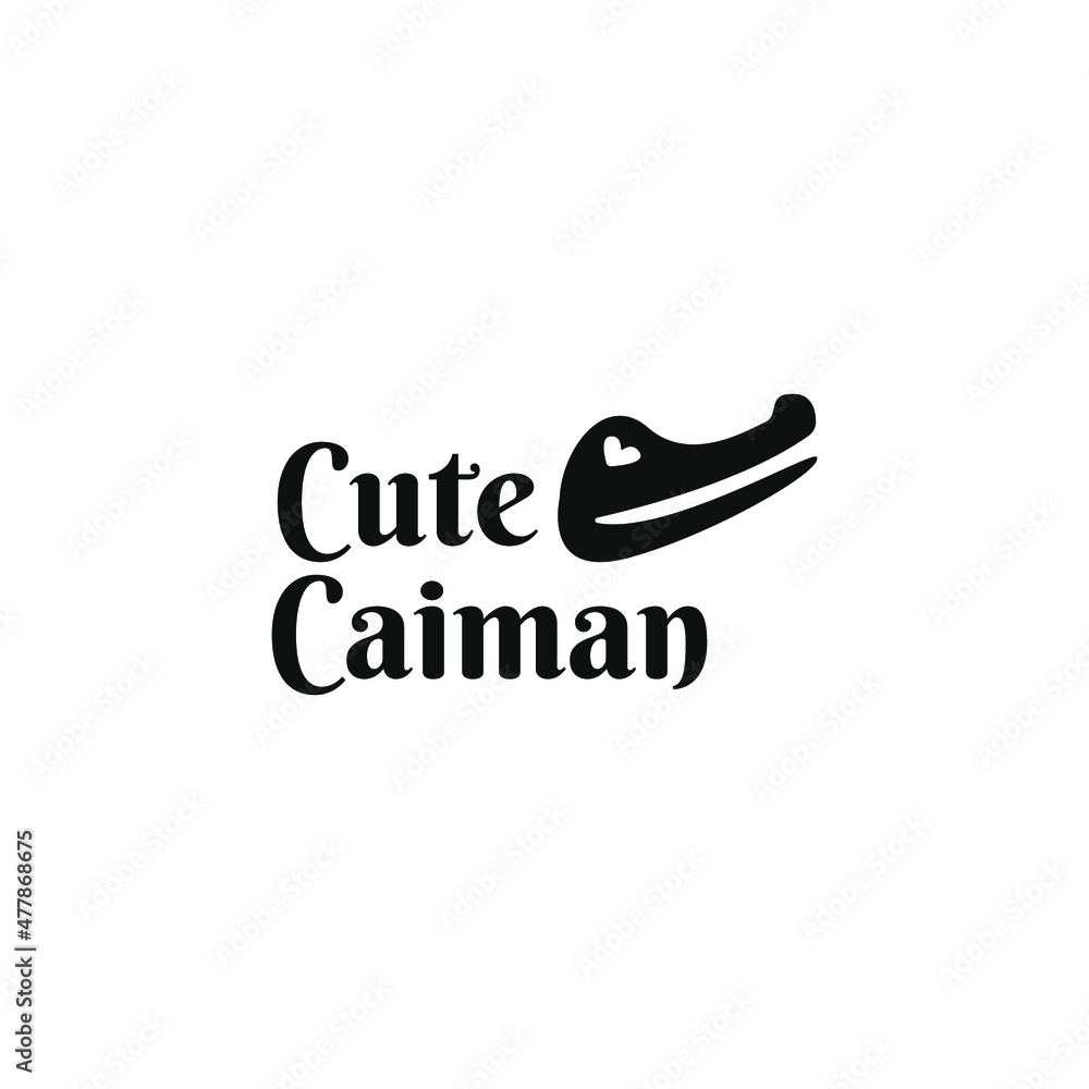 cute caiman logo concept vector design template. cute women caiman logo ...
