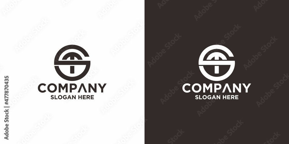 Initial Letter ST Logo Vector Design Stock Vector | Adobe Stock