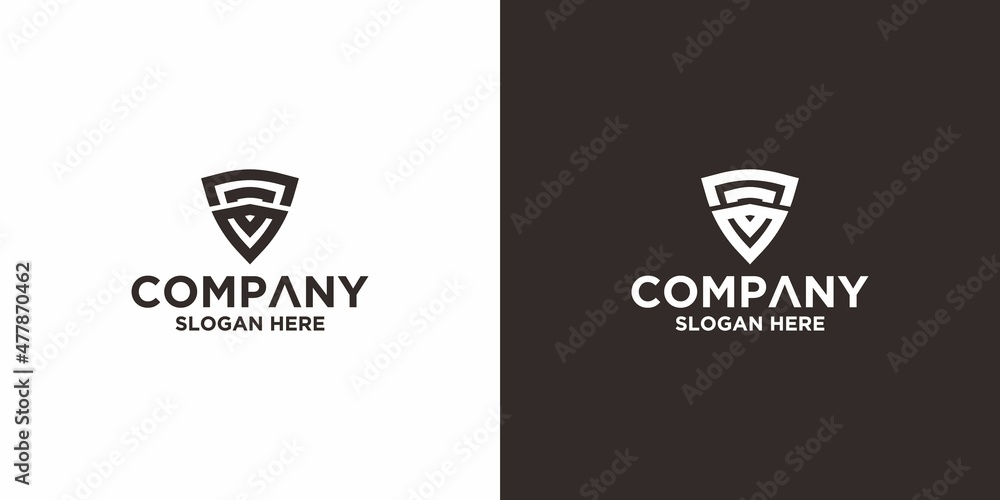 Initial Letter CV Logo Vector Design Stock Vector | Adobe Stock