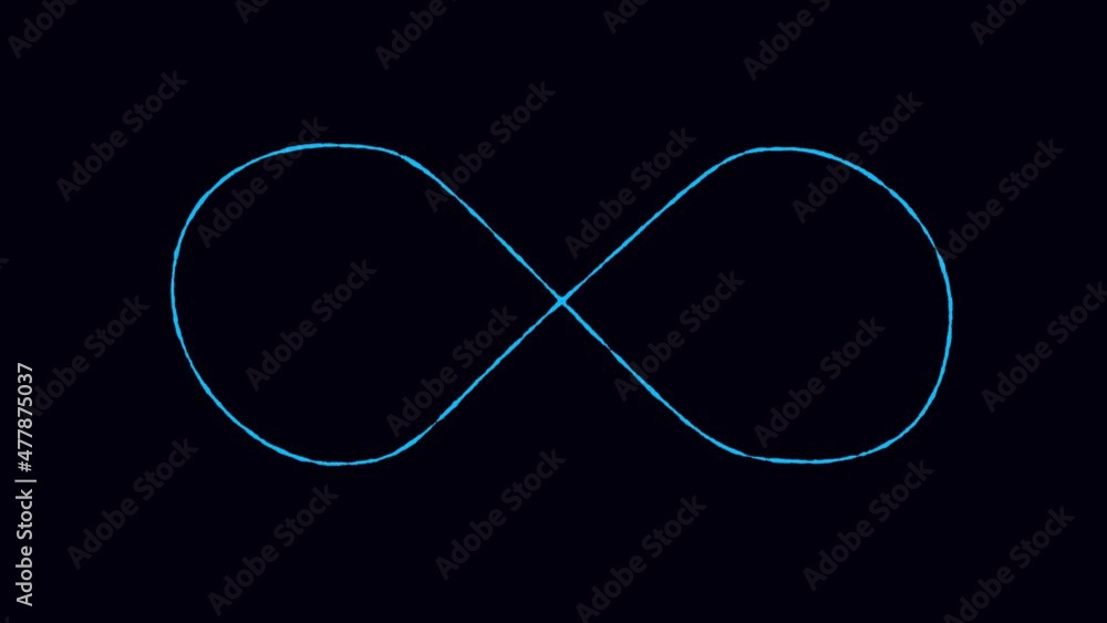 Infinity symbol appears of multiple lines, animated figure. Emerging ...