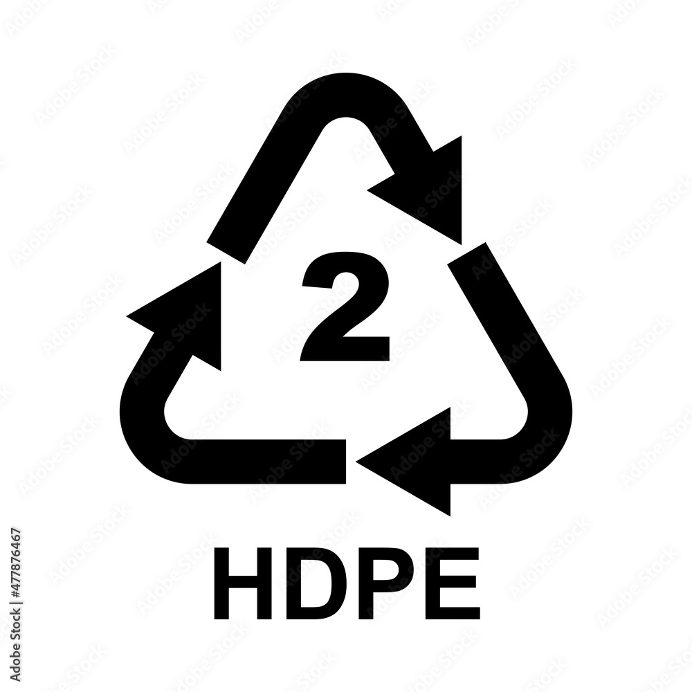 Plastic Recycling Symbol Class 2 HDPE Stock Vector | Adobe Stock