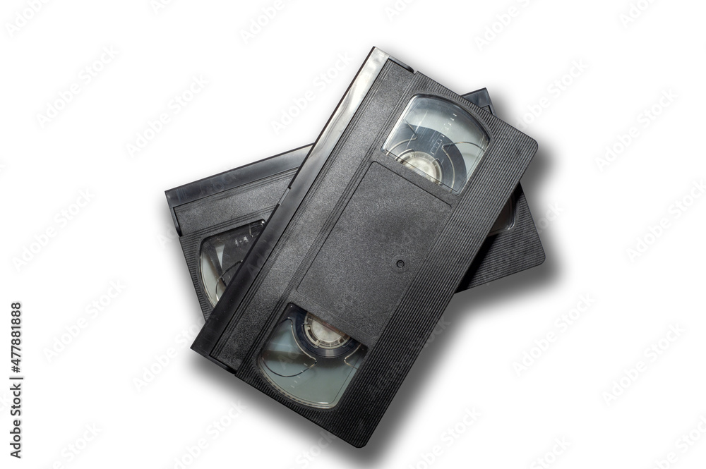 Old analog tape VHS cassette. Retro nostalgia. Vintage gone down in ...