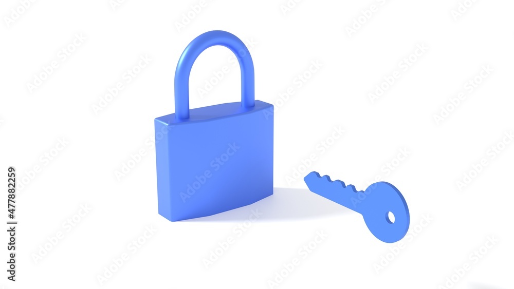 lock and key 3d representation, padlock that can be used to represent ...