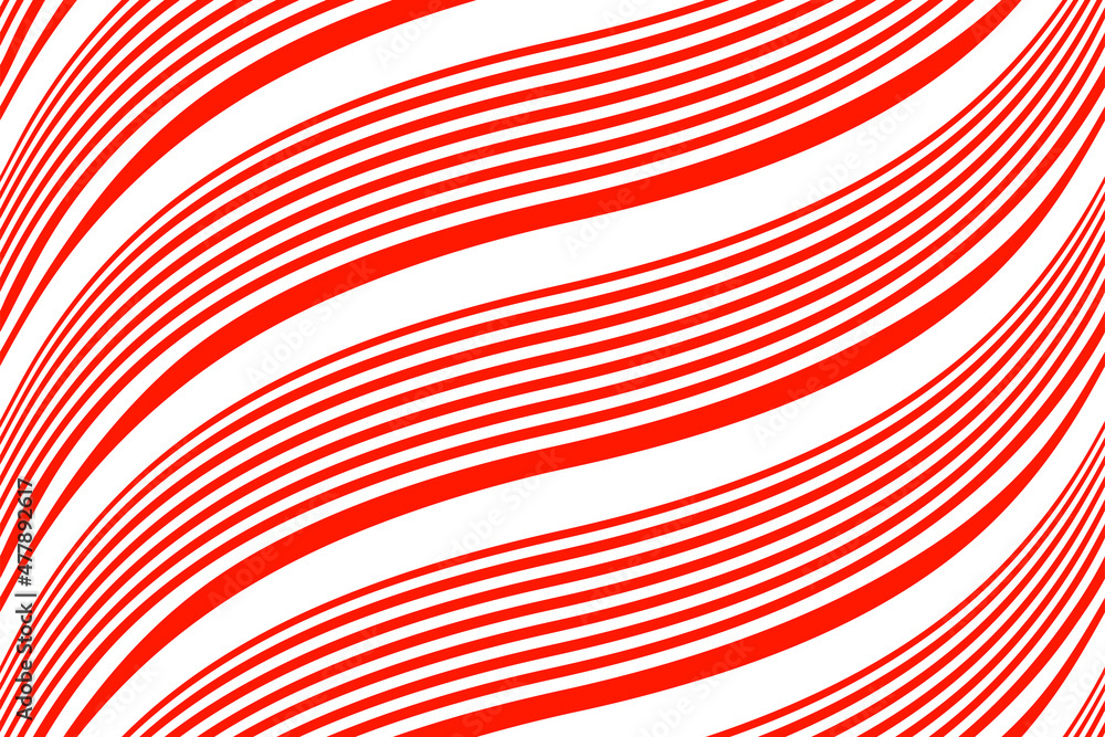 Full Seamless Background with waves lines Vector. Red and white texture ...