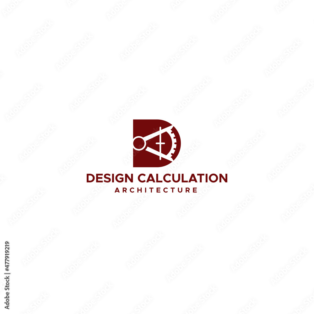 Modern DESIGN CALCULATION ARCHITECTURE logo deign Stock Vector | Adobe ...