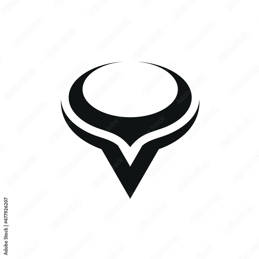 Vetor de Letter V Bull, Cow, Angus, Head Of Cow Vector Icon Logo Design ...