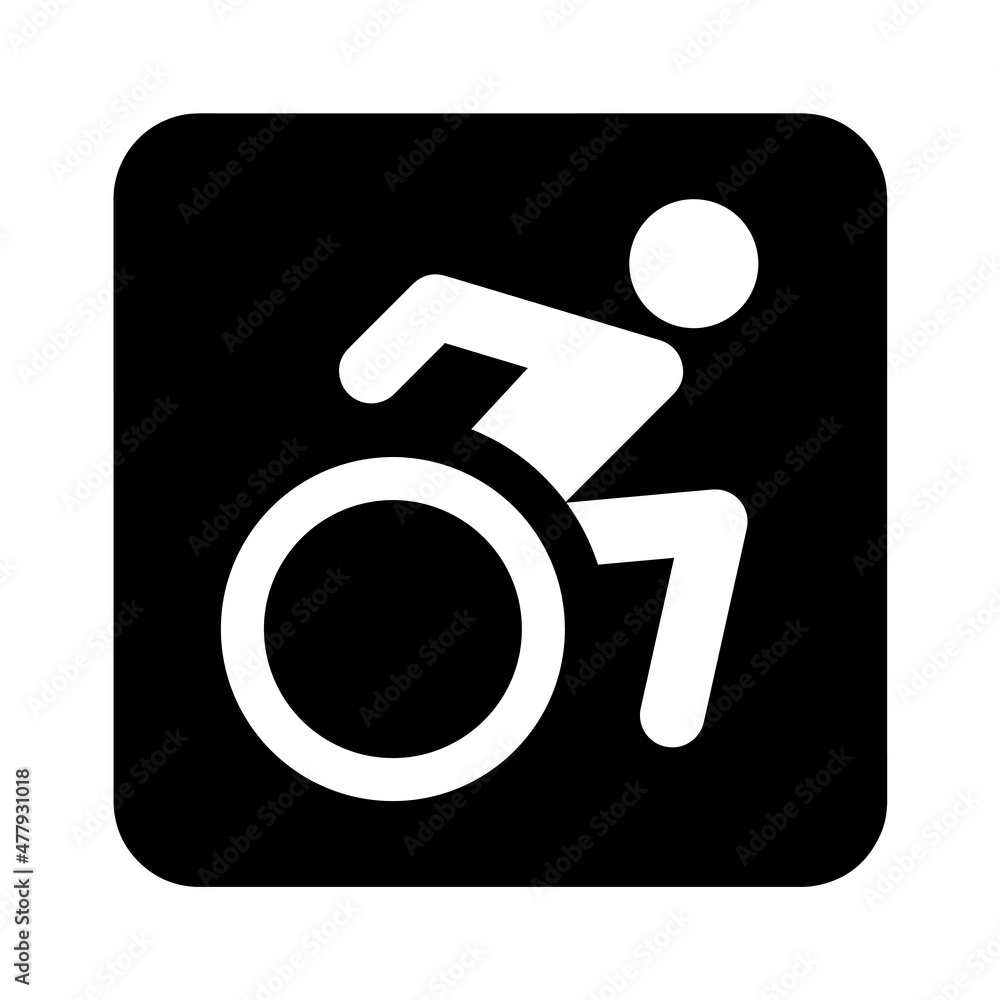Wheelchair Symbol Vector Illustrator Stock Vector | Adobe Stock