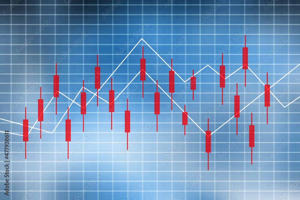 2d illustration candlestick chart pattern business concept Stock ...