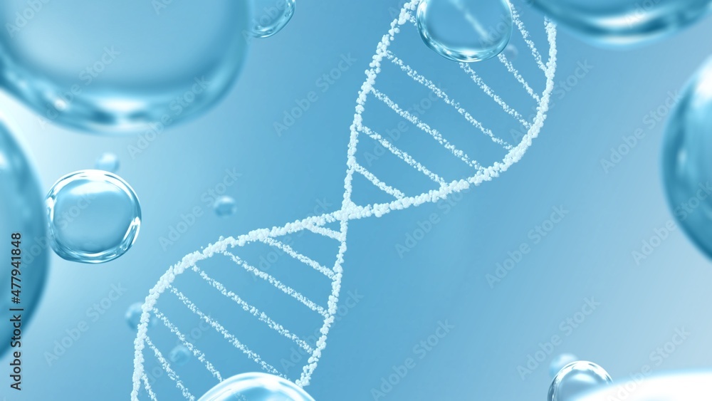 Beauty and medical healthcare stem cell 3d illustration concept. White ...