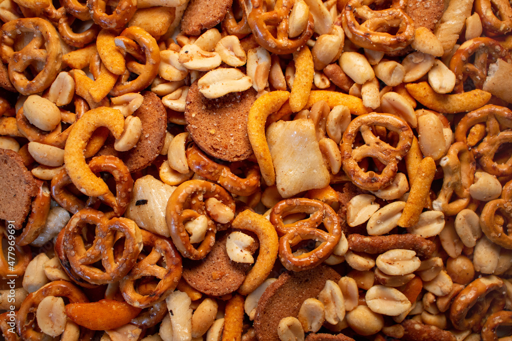 natural healthy trail mix snacks food display nuts peanuts pretzels ...