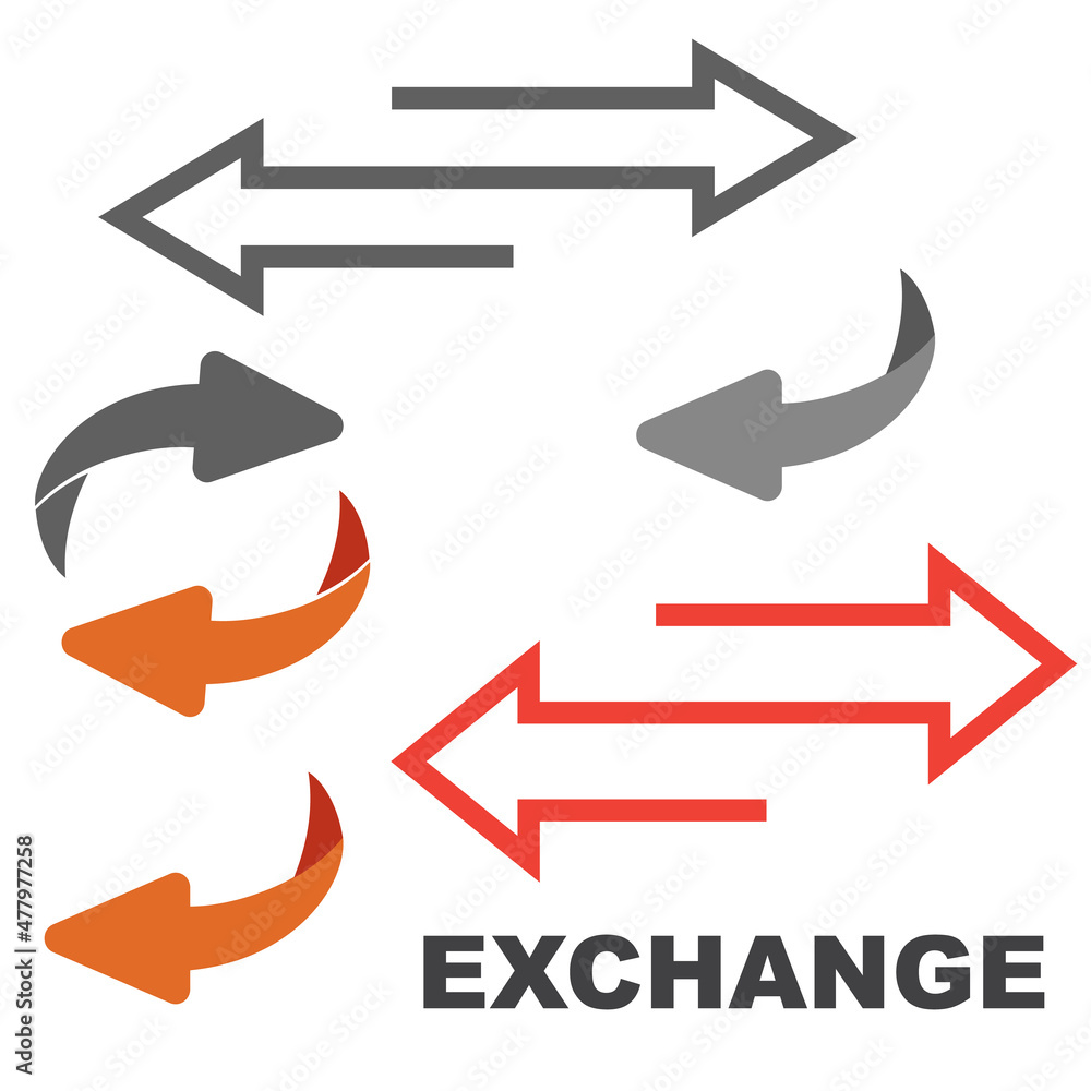 Reverse Exchange icon. Flip over or turn arrow. Reverse sign Stock ...