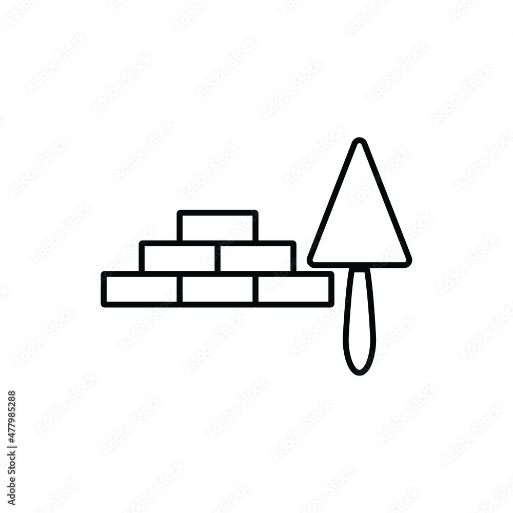 brick work icon House building icon, home build icon vector Stock ...