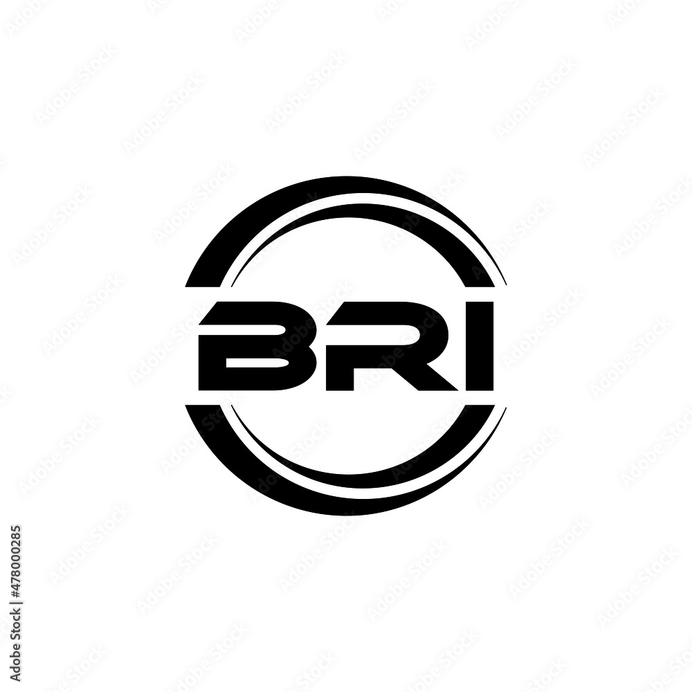 BRI letter logo design with white background in illustrator, vector ...