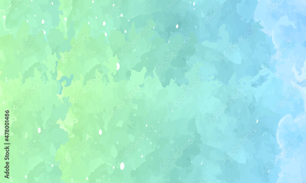 watercolor vector background like a water, green and blue gradient ...