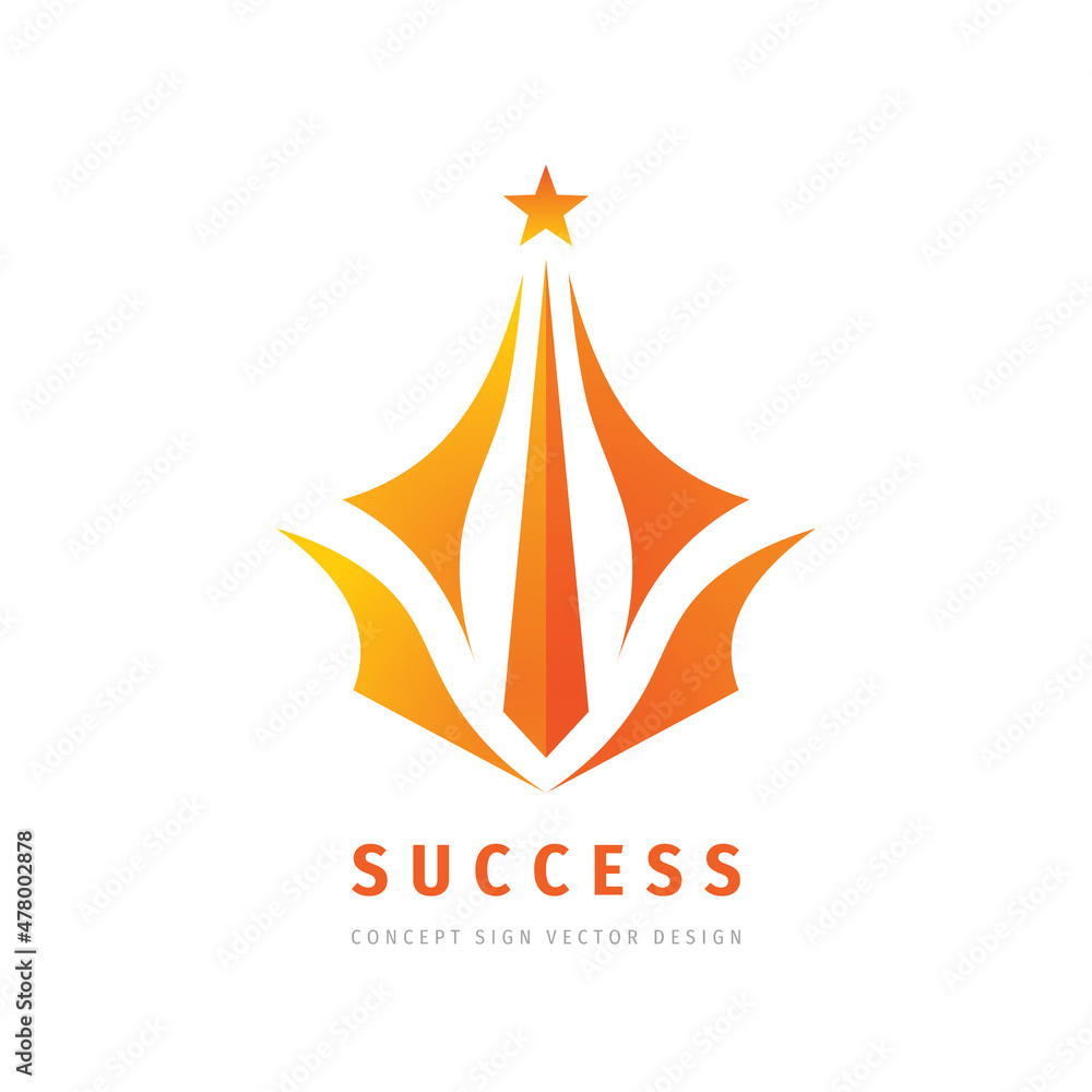Success business vector logo template concept illustration in flat ...