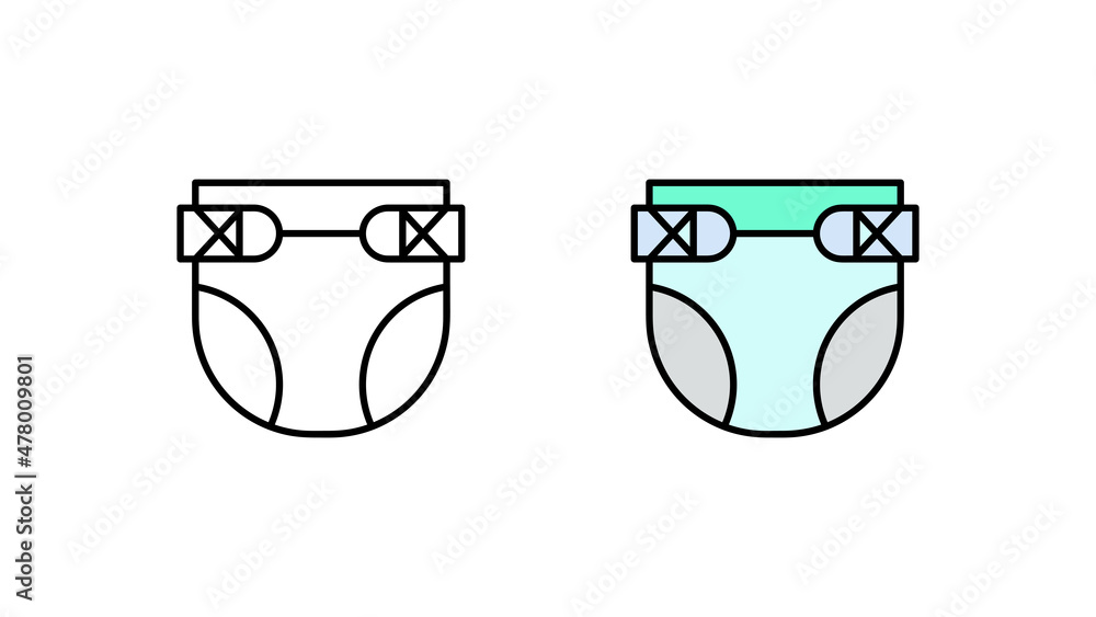 Diaper icon special collection colorful icon set. Upload modern diaper ...