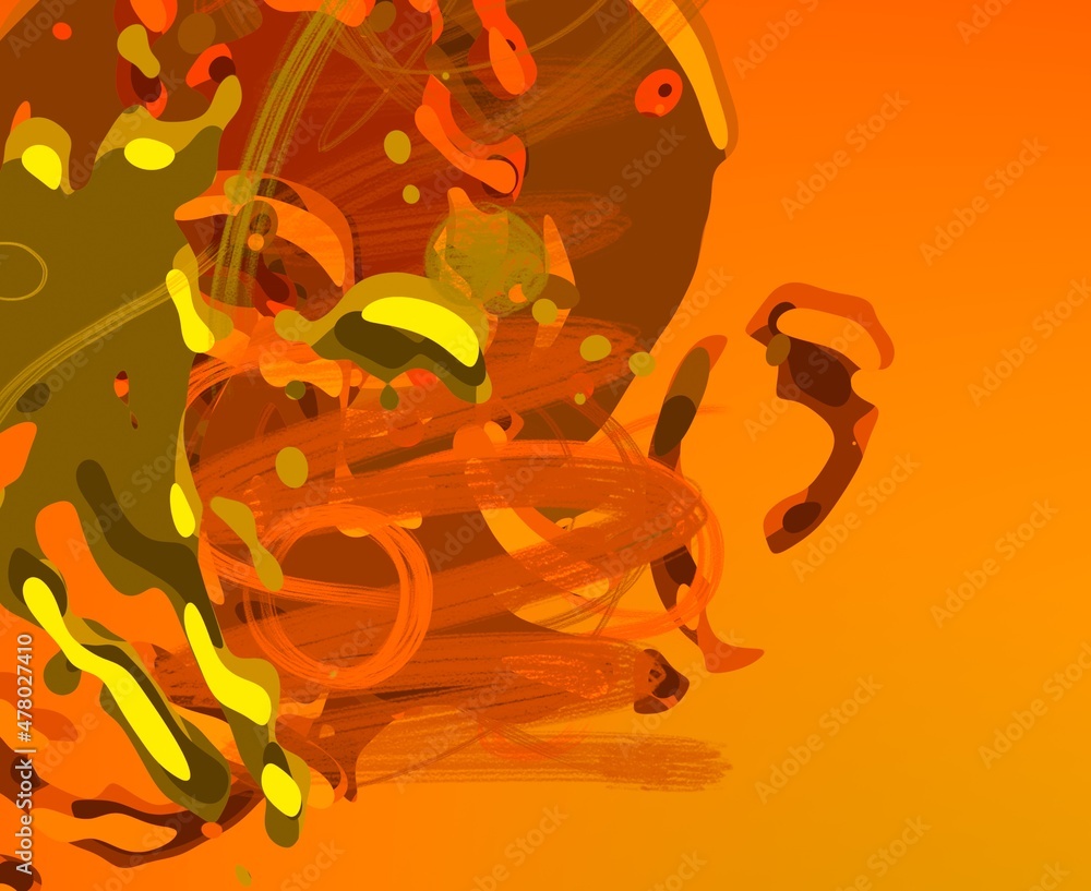 Cartoon water liquid particles droplets. Abatract painting. 2d ...