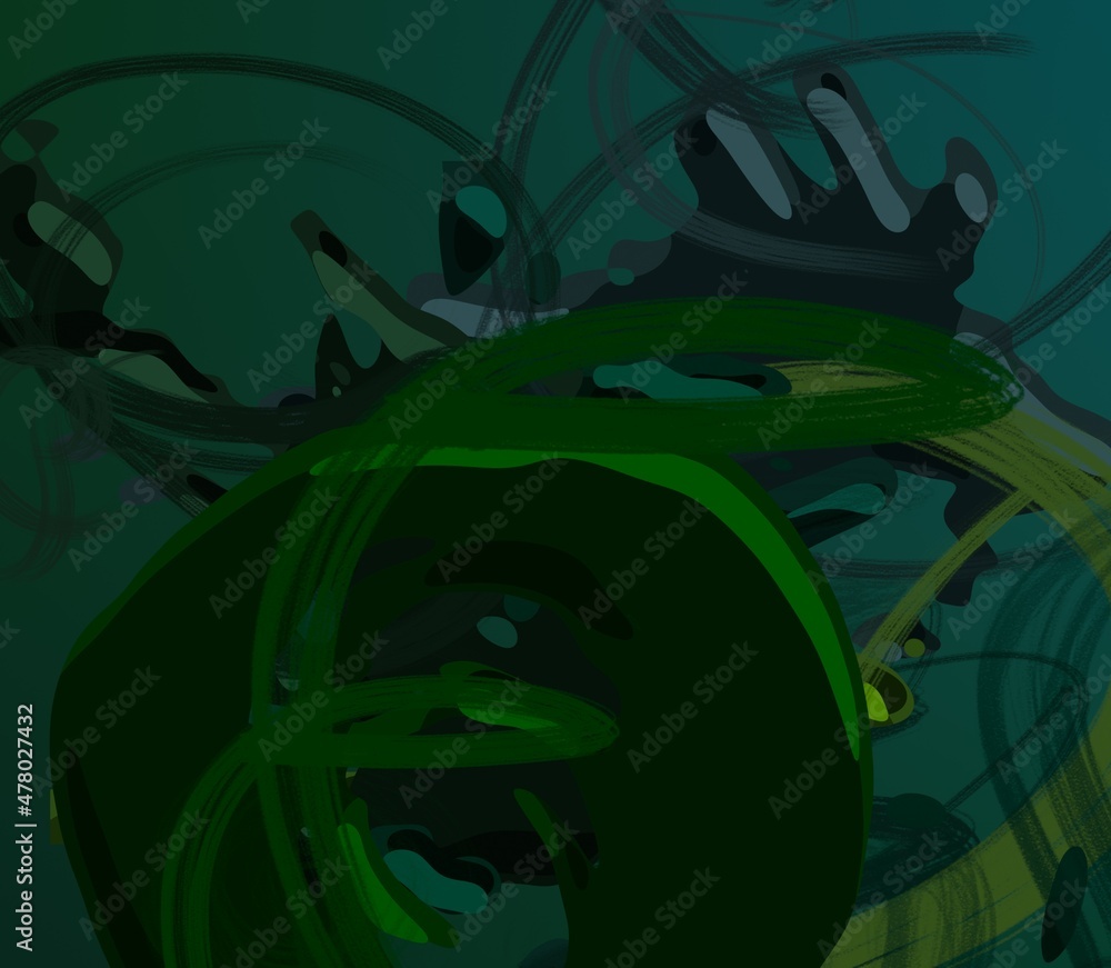 Cartoon water liquid particles droplets. Abatract painting. 2d ...