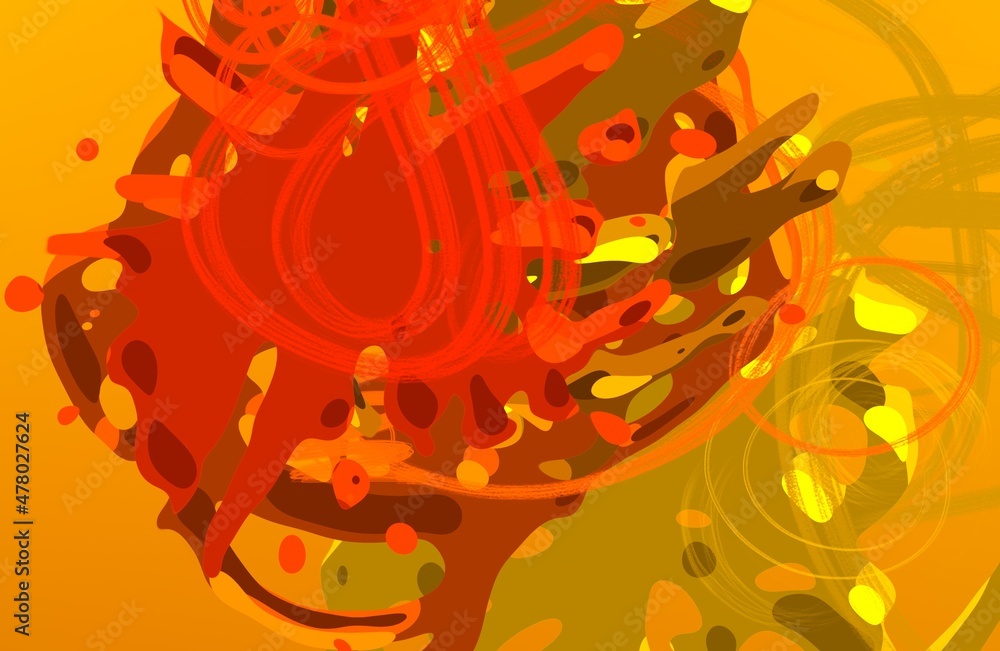 Cartoon water liquid particles droplets. Abatract painting. 2d ...