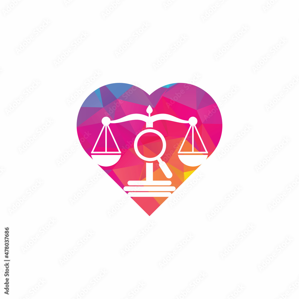 Find Justice heart logo vector template, Creative Law Firm logo design ...