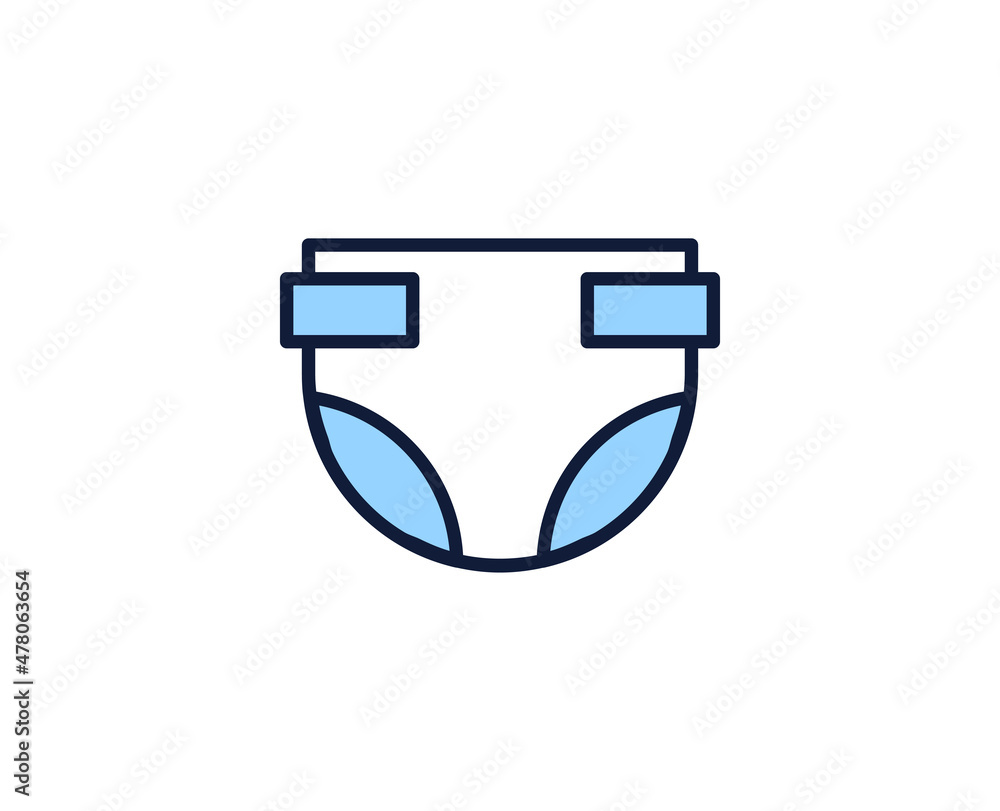 Diaper line icon. High quality outline symbol for web design or mobile ...