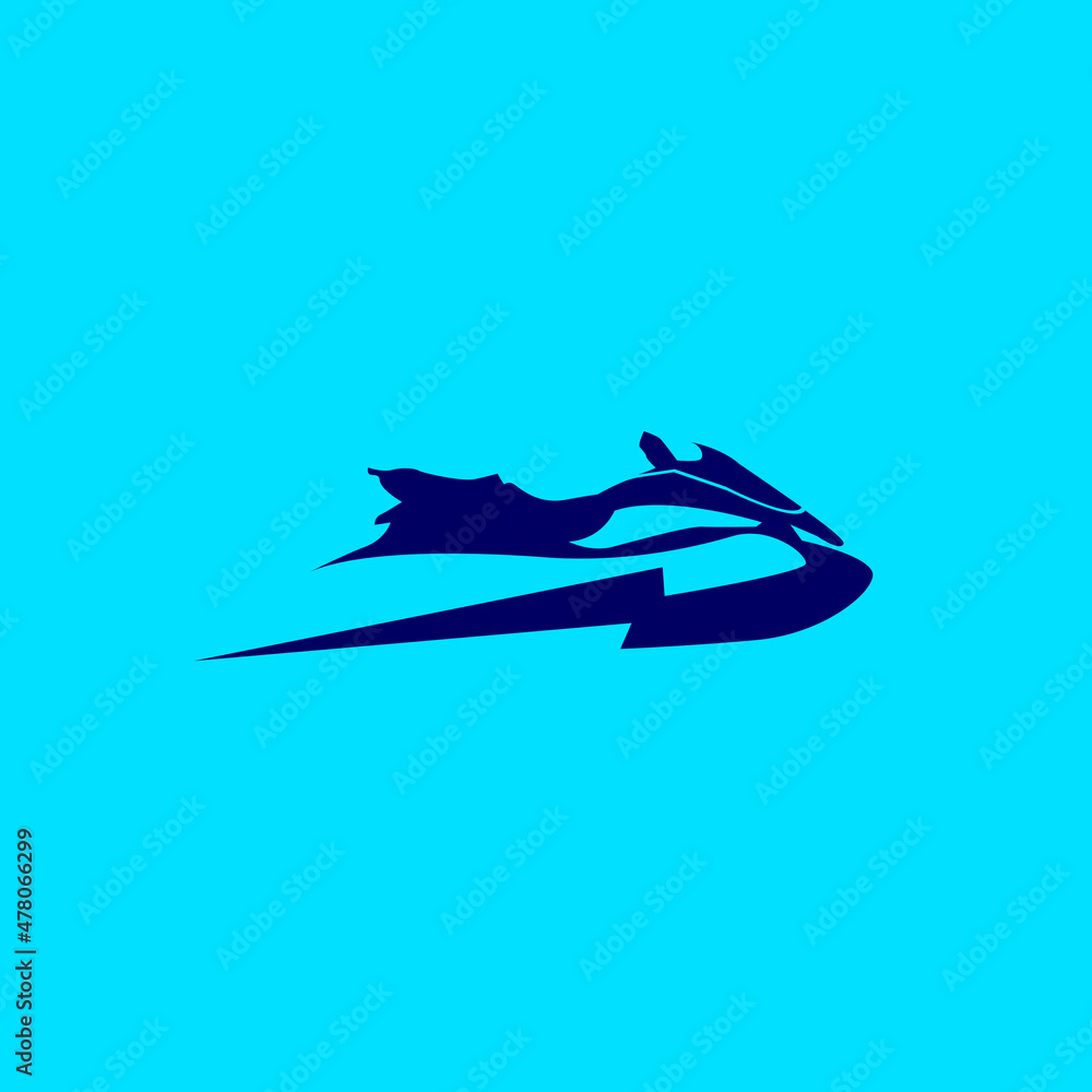 isolated shape jet boat logo design vector graphic symbol icon sign ...