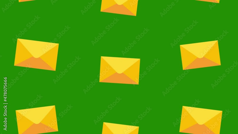 envelope background rotation animation.4K Video motion Animation. Stock ...