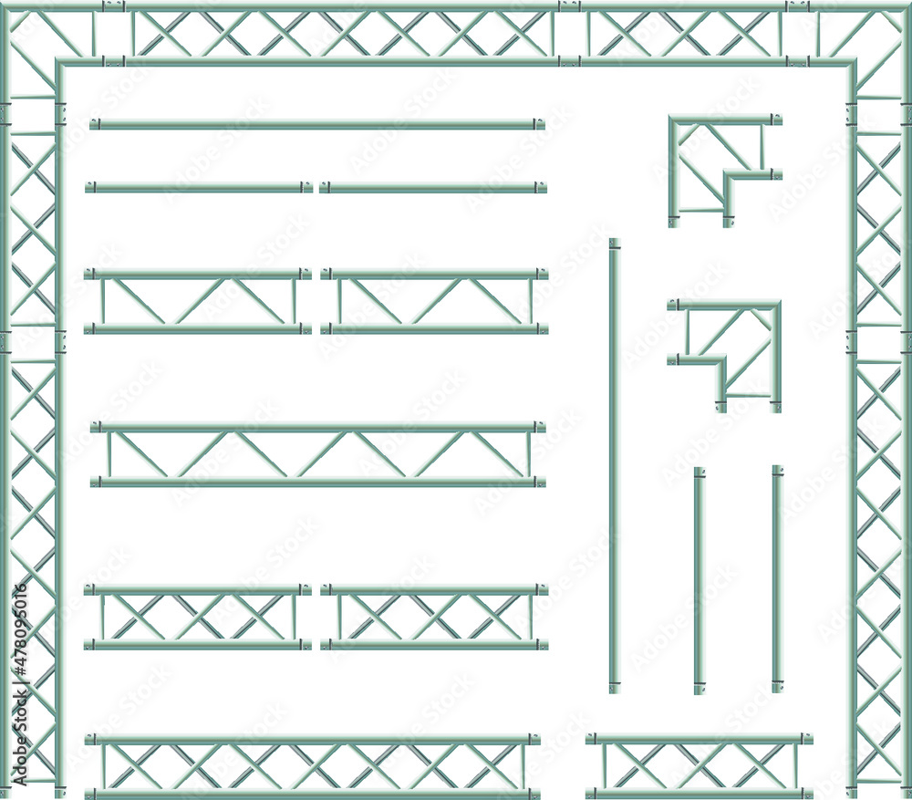 Stage Truss Traverse Bühnenbau Stock Vector | Adobe Stock
