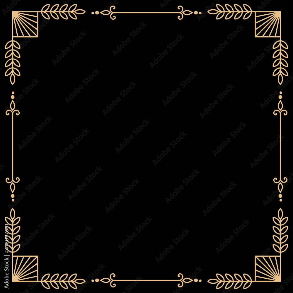 Art Deco Gatsby inspired, Roaring 20s style frame template vector Stock ... Art Deco Gatsby inspired, Roaring 20s style frame template vector Stock ...