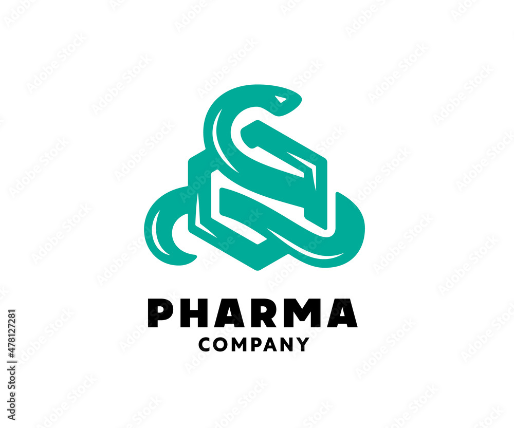 Pharma medical apothecary logo. Snake medical symbol. Medcine science ...