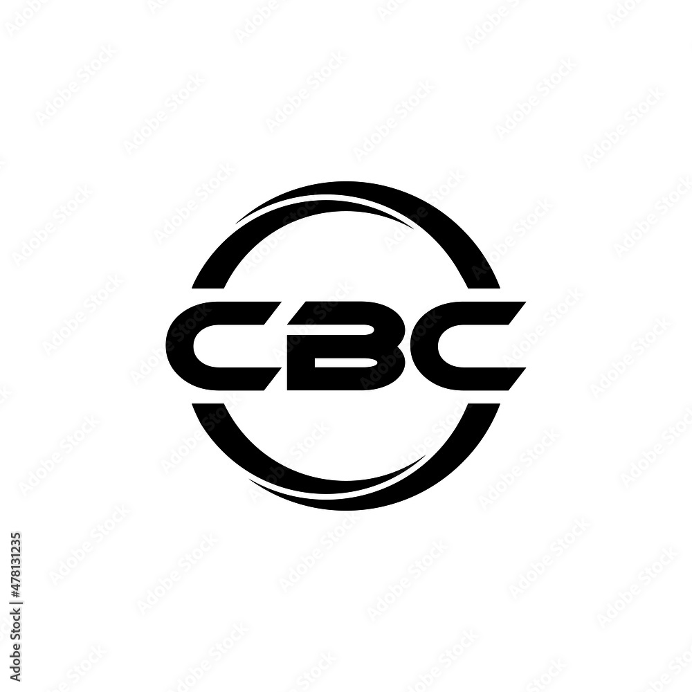 CBC letter logo design with white background in illustrator, vector ...