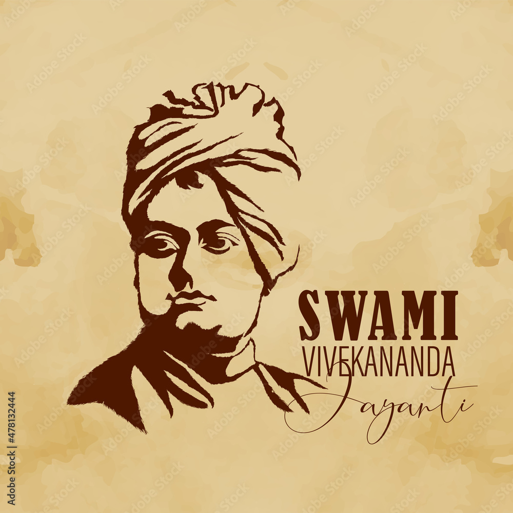 Swami Vivekananda-Swami Vivekananda vector illustration. vector Stock ...