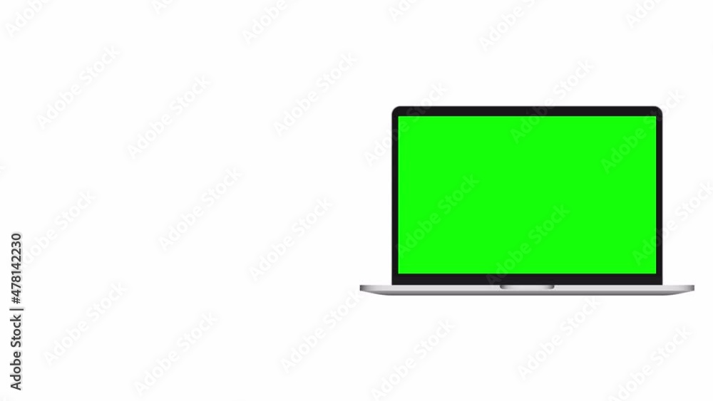 Realistic laptop with empty screen on transparent background. Alpha ...
