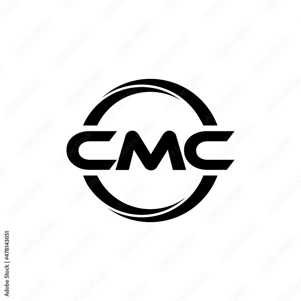 CMC letter logo design with white background in illustrator, vector ...