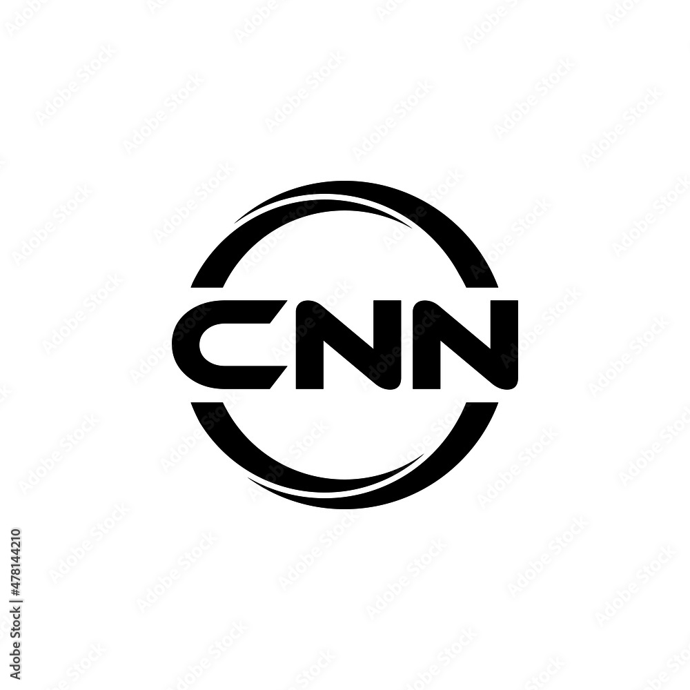 CNN letter logo design with white background in illustrator, vector ...