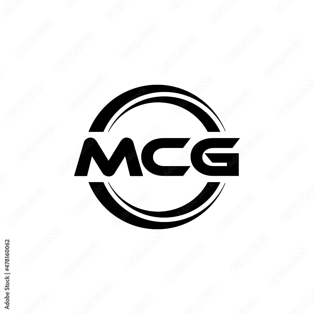 MCG letter logo design with white background in illustrator, vector ...