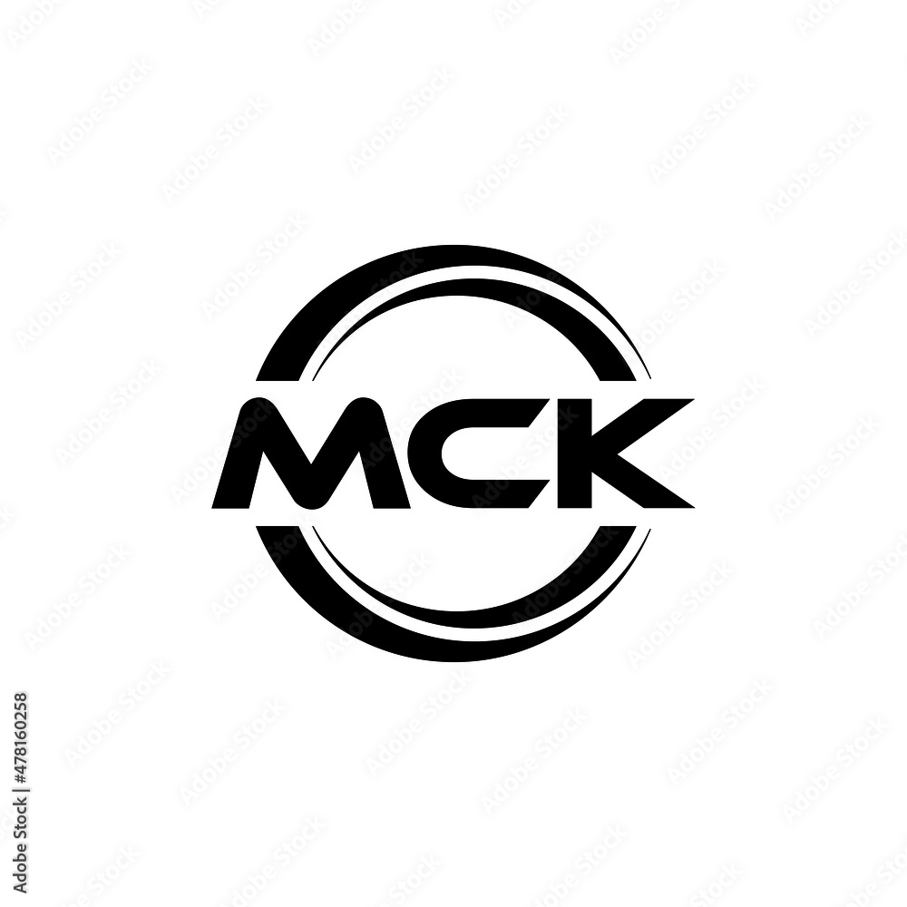 Vecteur Stock MCK letter logo design with white background in illustrator, vector logo modern ...